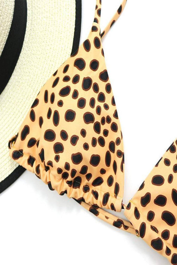 Leopard Print Micro Thong Bikini Swimsuit - TGC Boutique