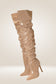 Shiny Tan Over The Knee Boots - TGC Boutique