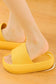 Thick Platform Comfy Yellow Rubber Slide Sandals - TGC Boutique